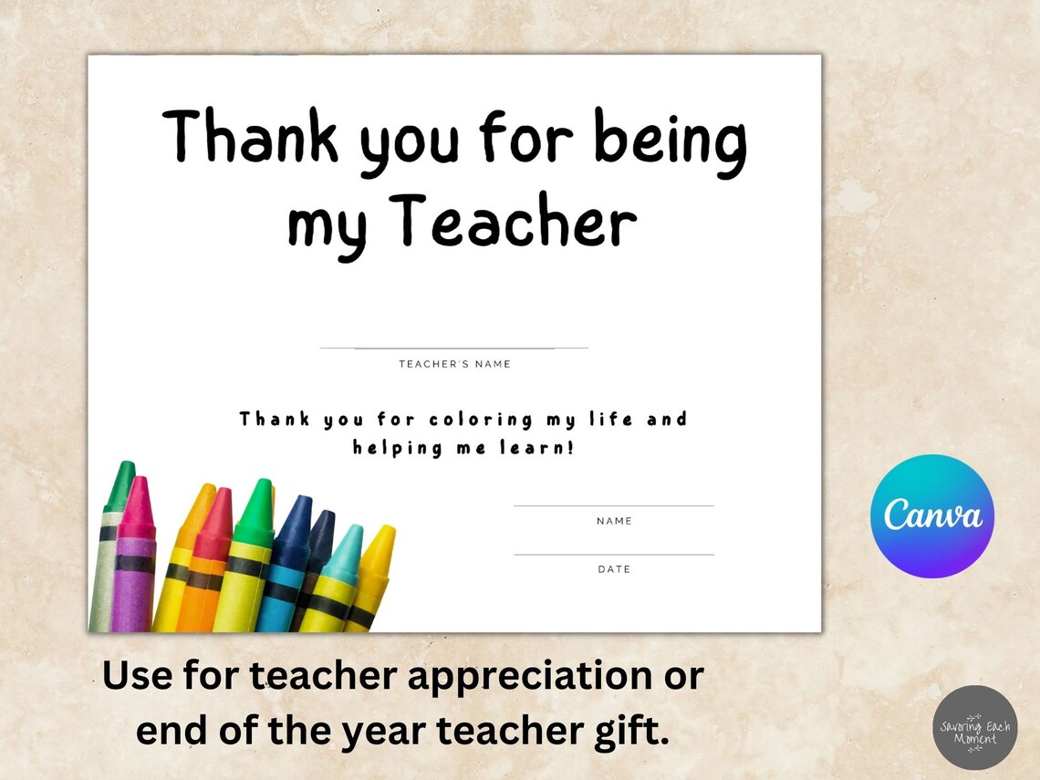 Teacher Certificate of Appreciation Template, Teacher Appreciation Week ...