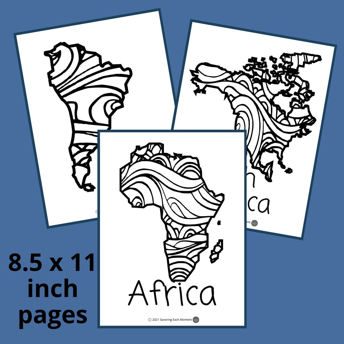 7 Continents Maps, Geography Printable, Geography Coloring Pages, 7 ...