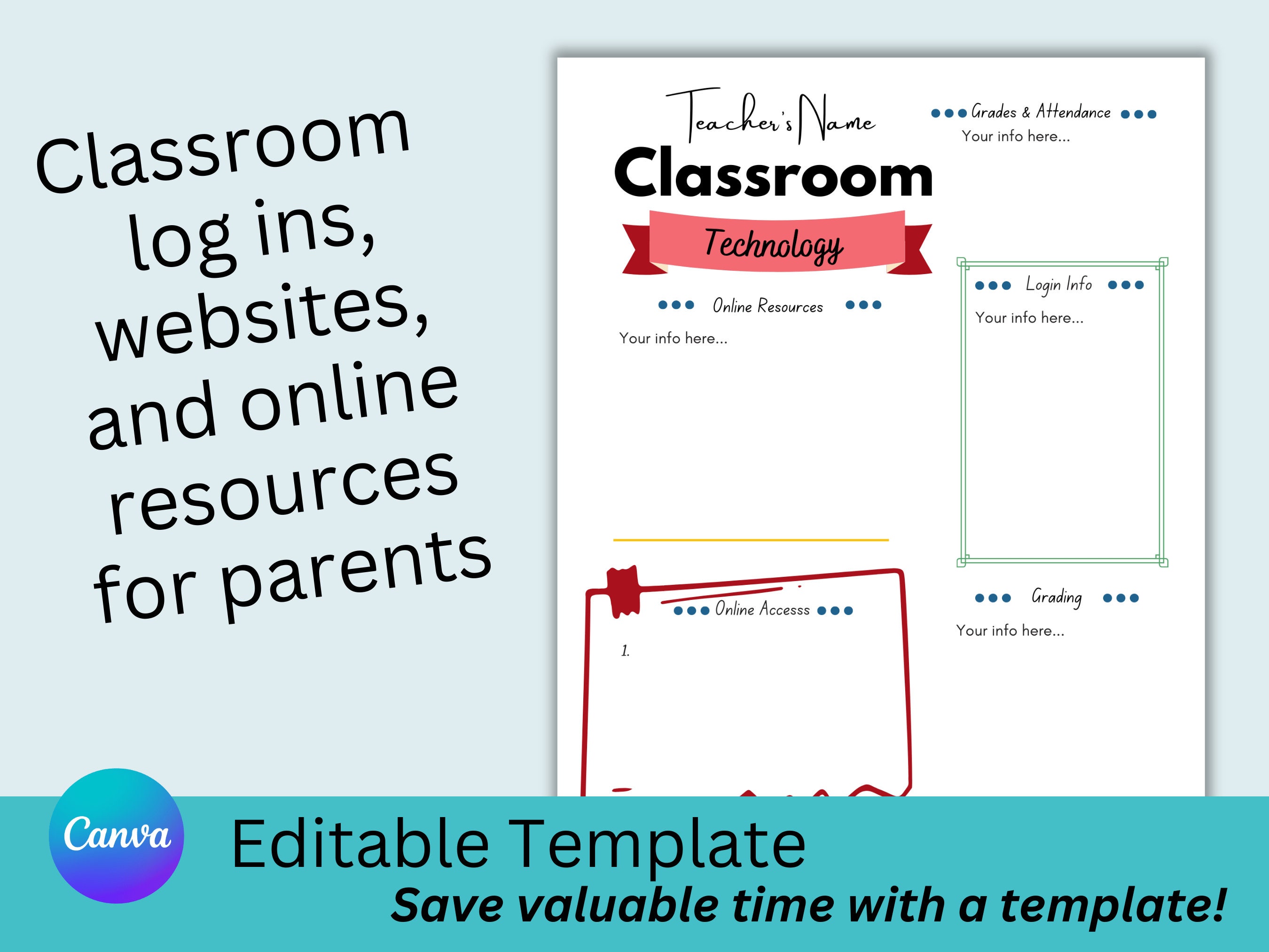 Teacher Newsletter Template Meet the Teacher Template Canva - Etsy
