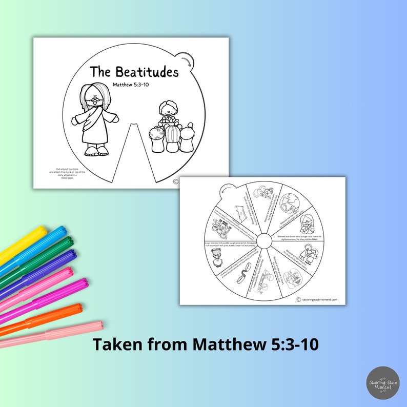Beatitudes Sunday School Craft, Bible Craft Activities, Bible ...