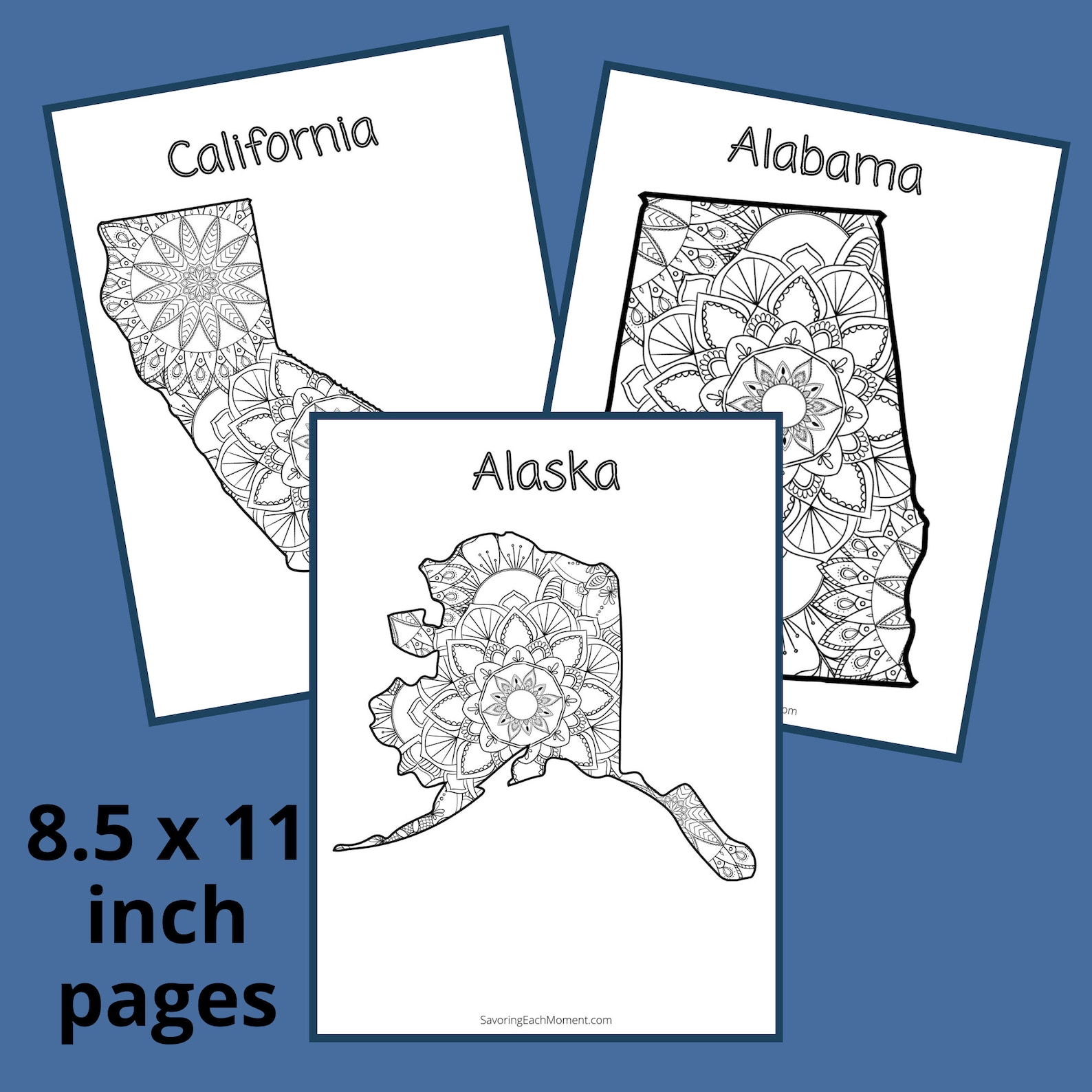 50 States Map Coloring Pages, United States Coloring Pages, Geography ...