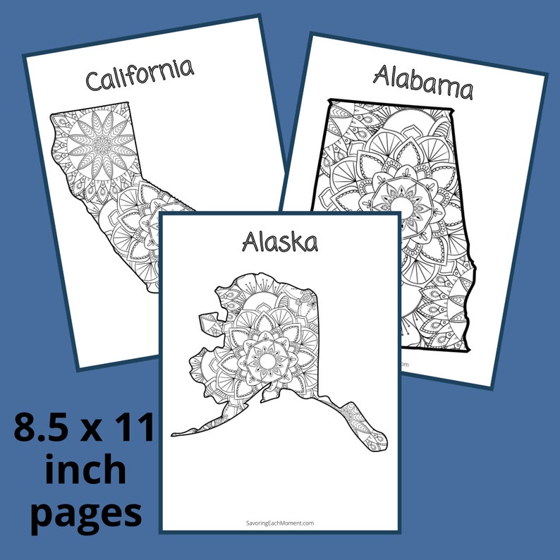 50 States Map Coloring Pages, United States Coloring Pages, Geography ...