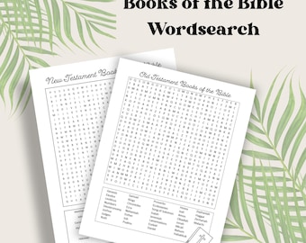 Books of the Bible Word Searches - Etsy