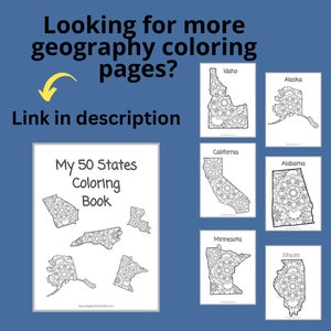 7 Continents Maps, Geography Printable, Geography Coloring Pages, 7 ...