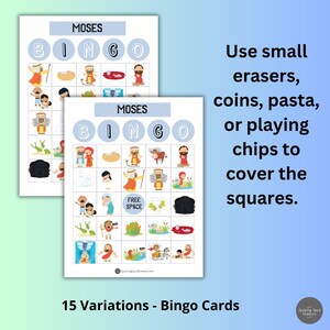 Moses Bingo Game for Kids Bible Bingo Game Printable Games for Kids ...