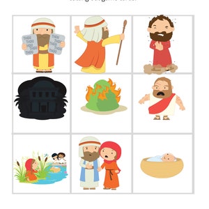 Moses Bingo Game for Kids Bible Bingo Game Printable Games for Kids ...