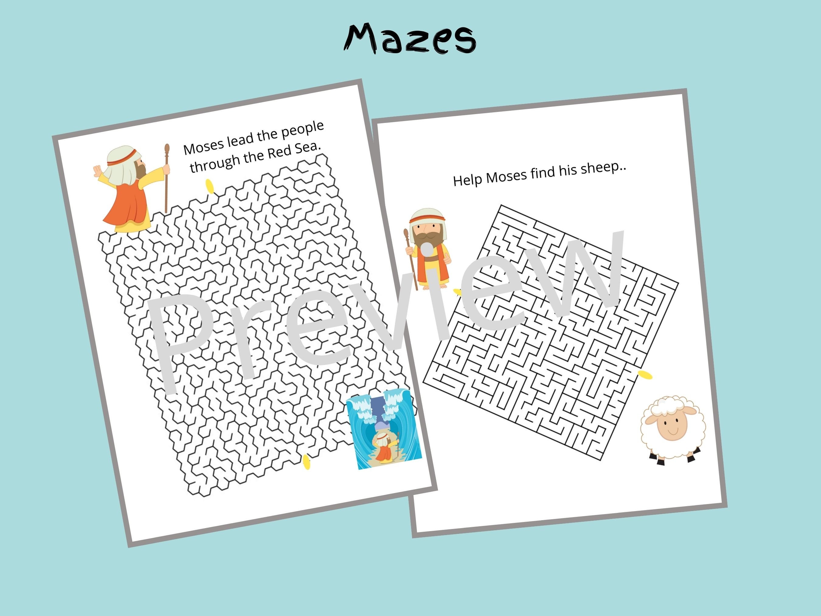 Bible Activities for Kids|moses|bible Story Printables | Bible Busy ...