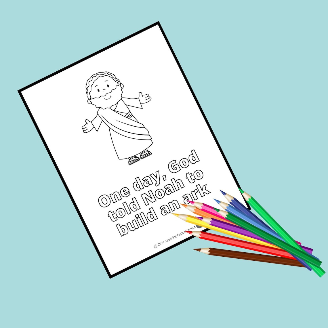 Noah's Ark Bible Coloring Pages for Kids Bible Story Printable Bible ...
