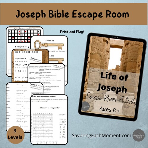 Bible Trivia Game Escape Room for Kids Printable Party - Etsy