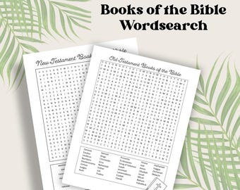 Old Testament Books of the Bible Word Search Puzzle - Etsy
