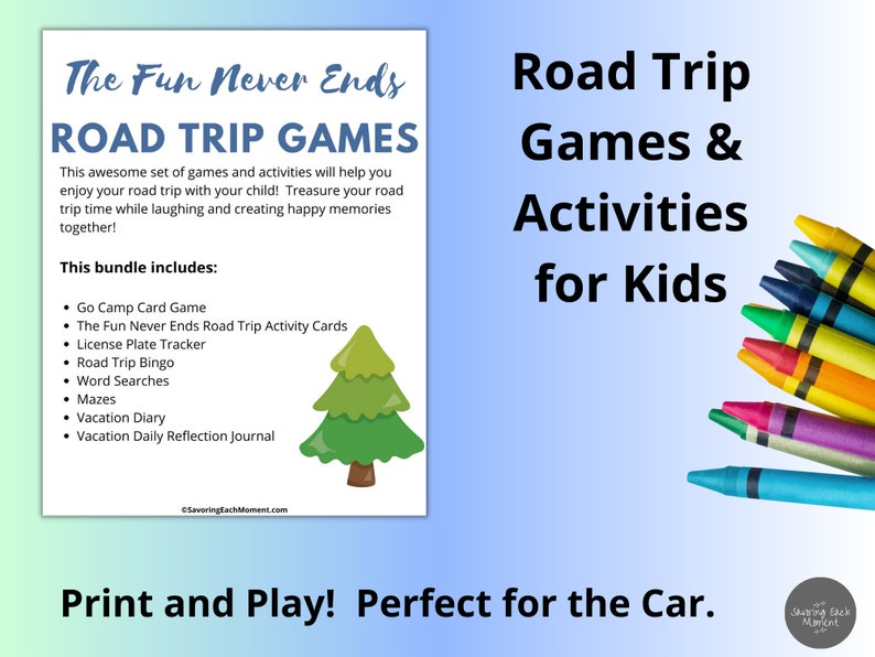 Road Trip Activities for Kids Road Trip Games Road Trip - Etsy