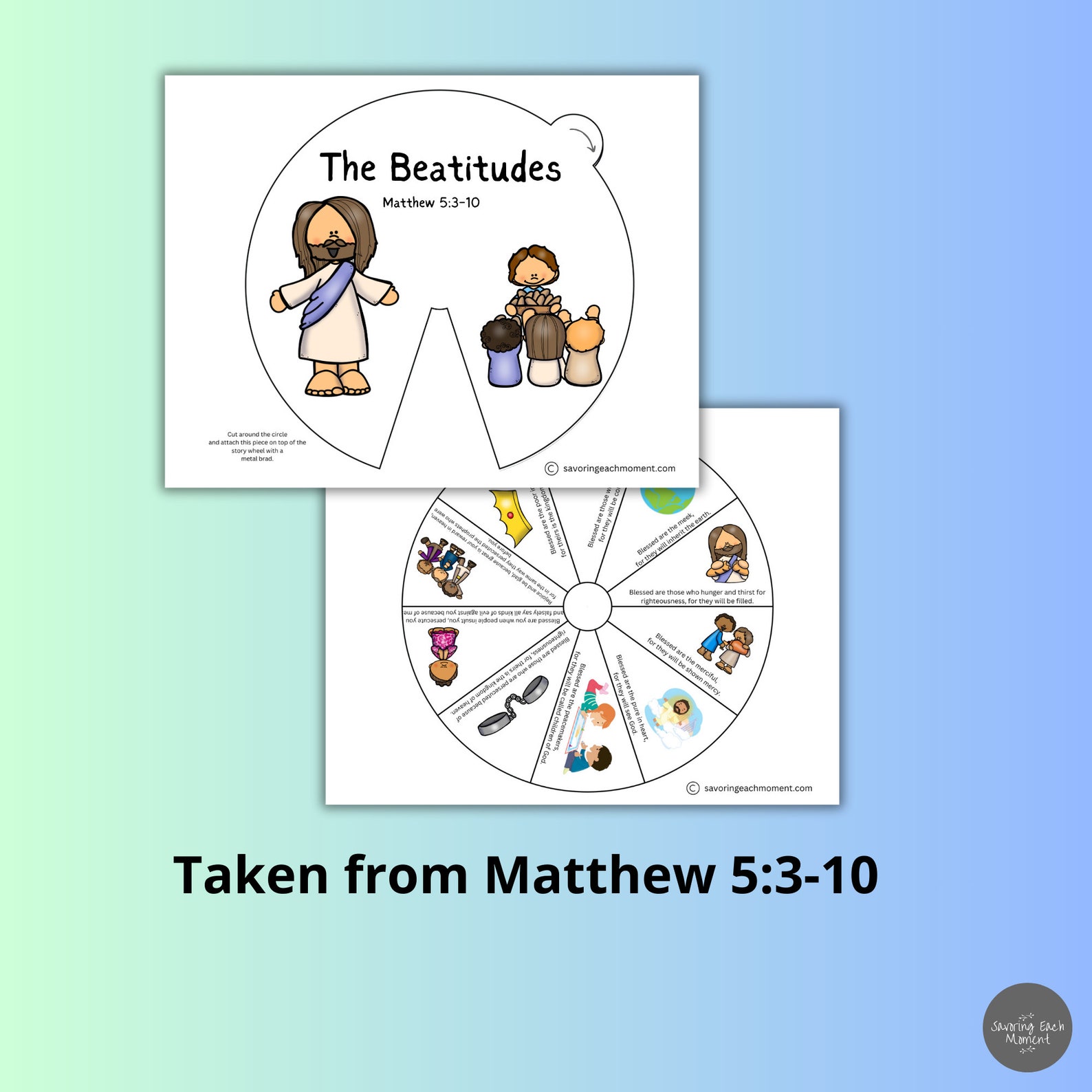 Beatitudes Bible Craft Activities, Bible Activities for Kids, Sermon on ...