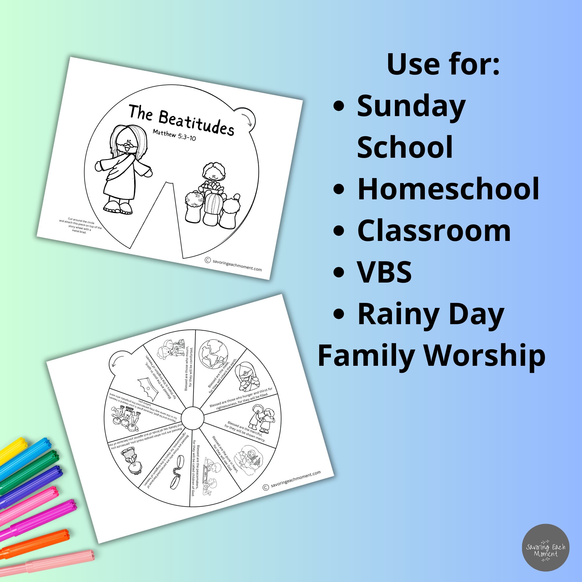 Beatitudes Sunday School Craft, Bible Craft Activities, Bible ...