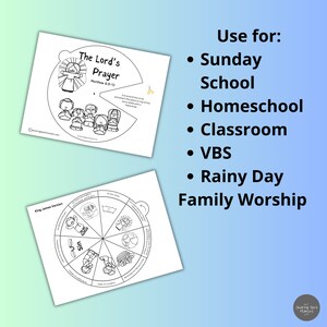 Printable Lords Prayer Wheel for Kids, Sunday School Craft, Bible Verse ...