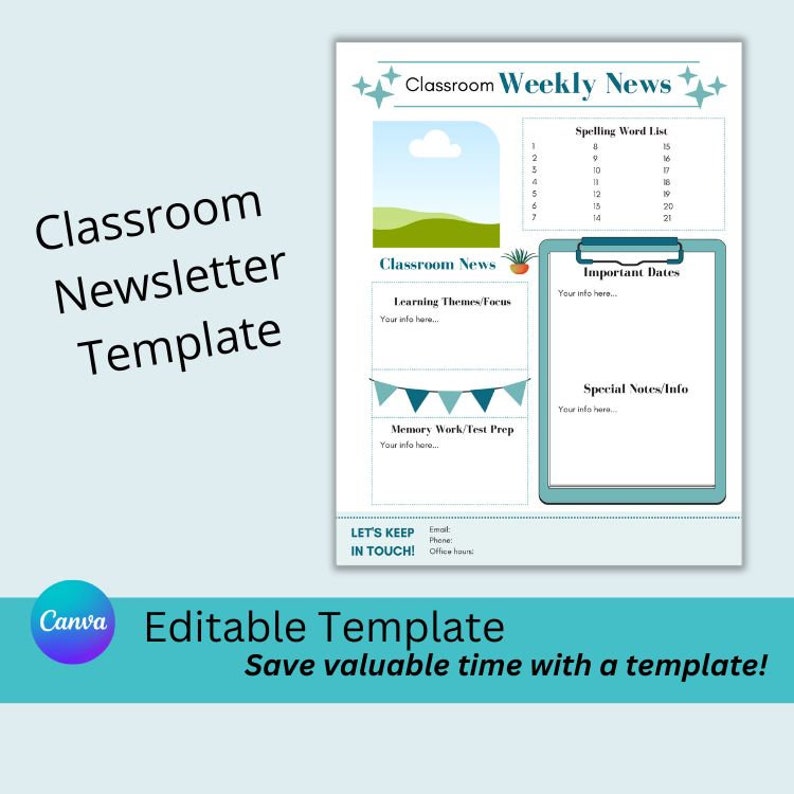 Editable Meet the Teacher Template Canva, Classroom Template, Teacher ...