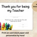 Teacher Appreciation Awards, Year End Teacher Gift, Certificate of ...