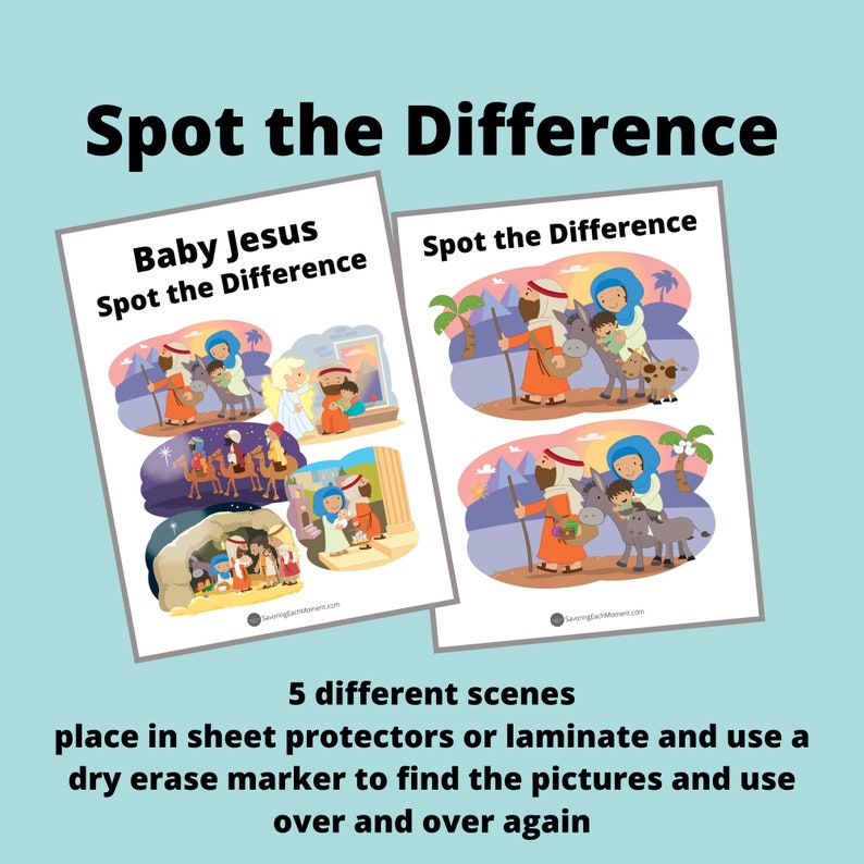 The Christmas Story for Kids Printable Activity Bundle, Bible Story ...