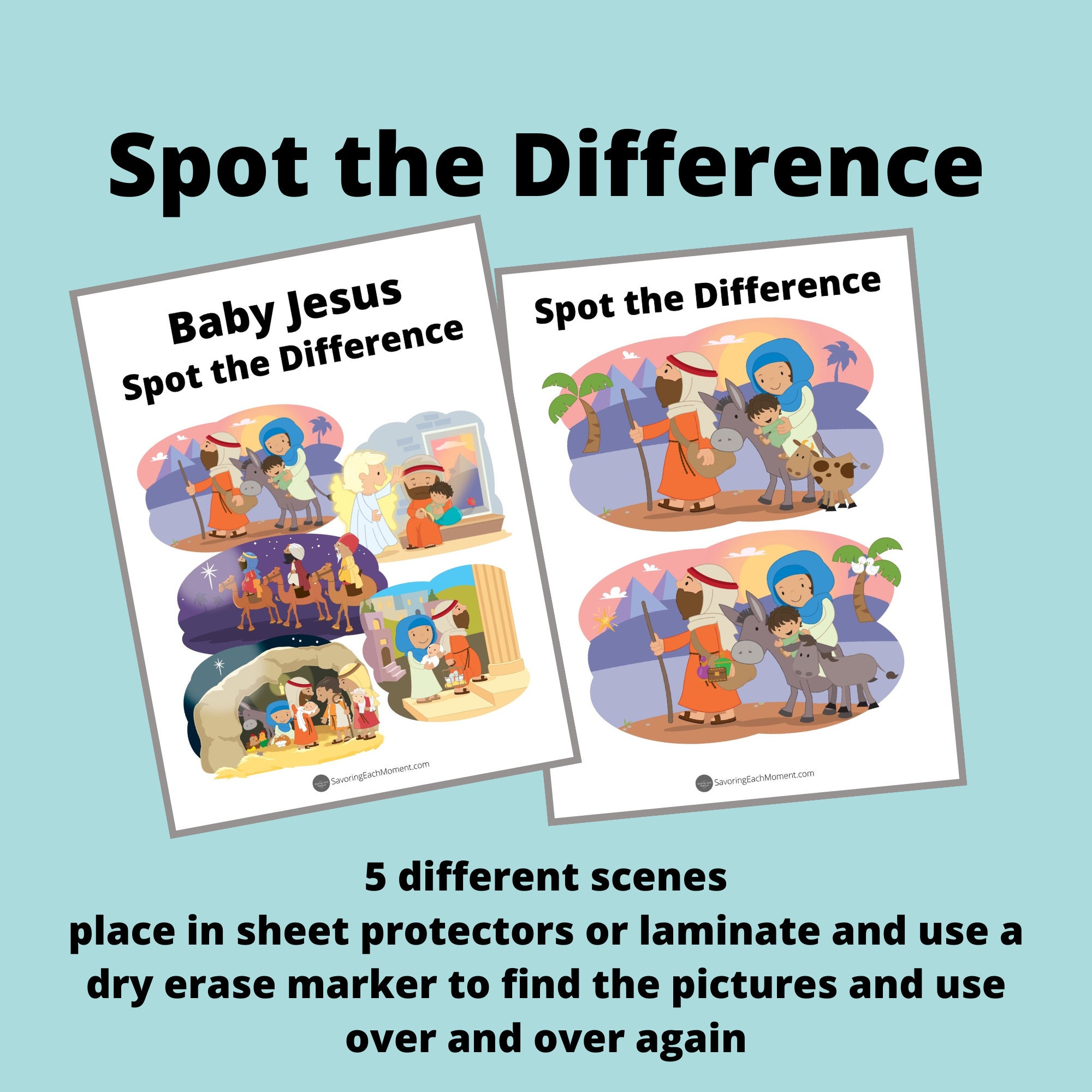 The Christmas Story for Kids Printable Activity Bundle, Bible Story ...