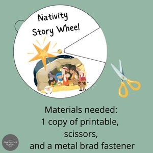 Nativity Story Wheel, Christmas Bible Story Wheel, Sunday School ...