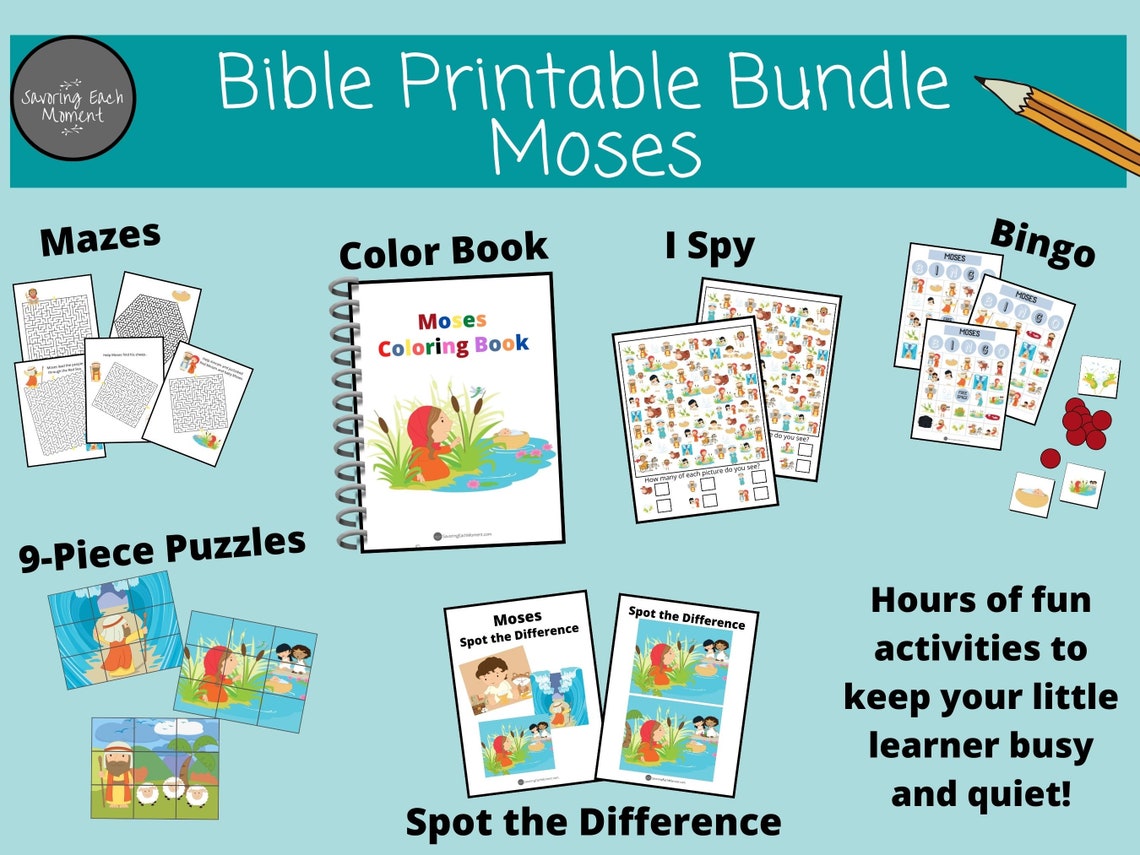 Bible Activities for Kids|moses|bible Story Printables | Bible Busy ...