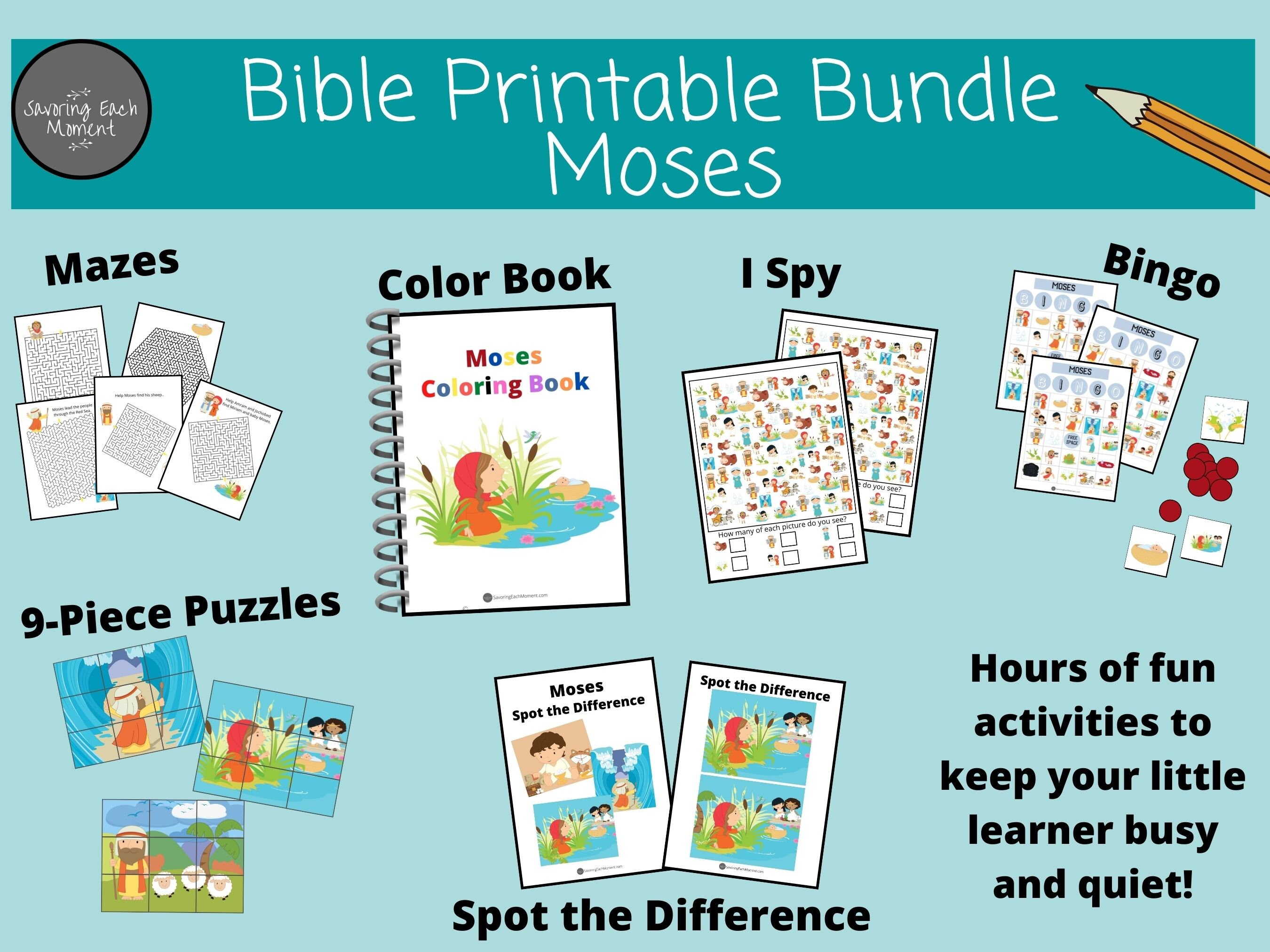 Bible Activities for Kids|moses|bible Story Printables | Bible Busy ...