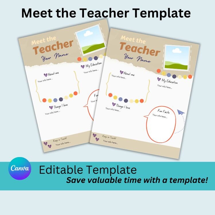 Teacher Newsletter Template, Meet the Teacher Editable Classroom ...