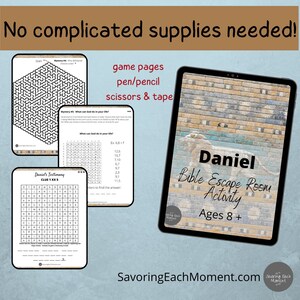 Daniel Printable Bible Escape Room Game - Etsy