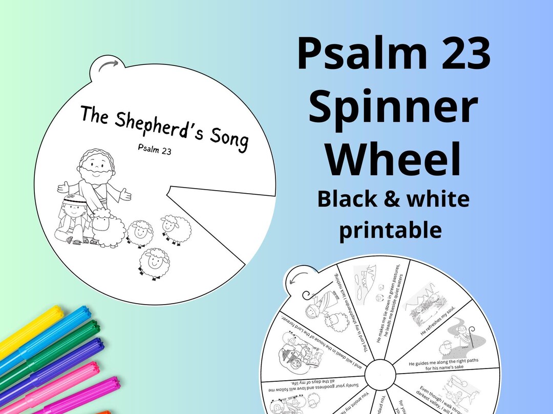 Bible Story for Kids, Psalms 23 Printable, Sunday School Craft, Bible ...