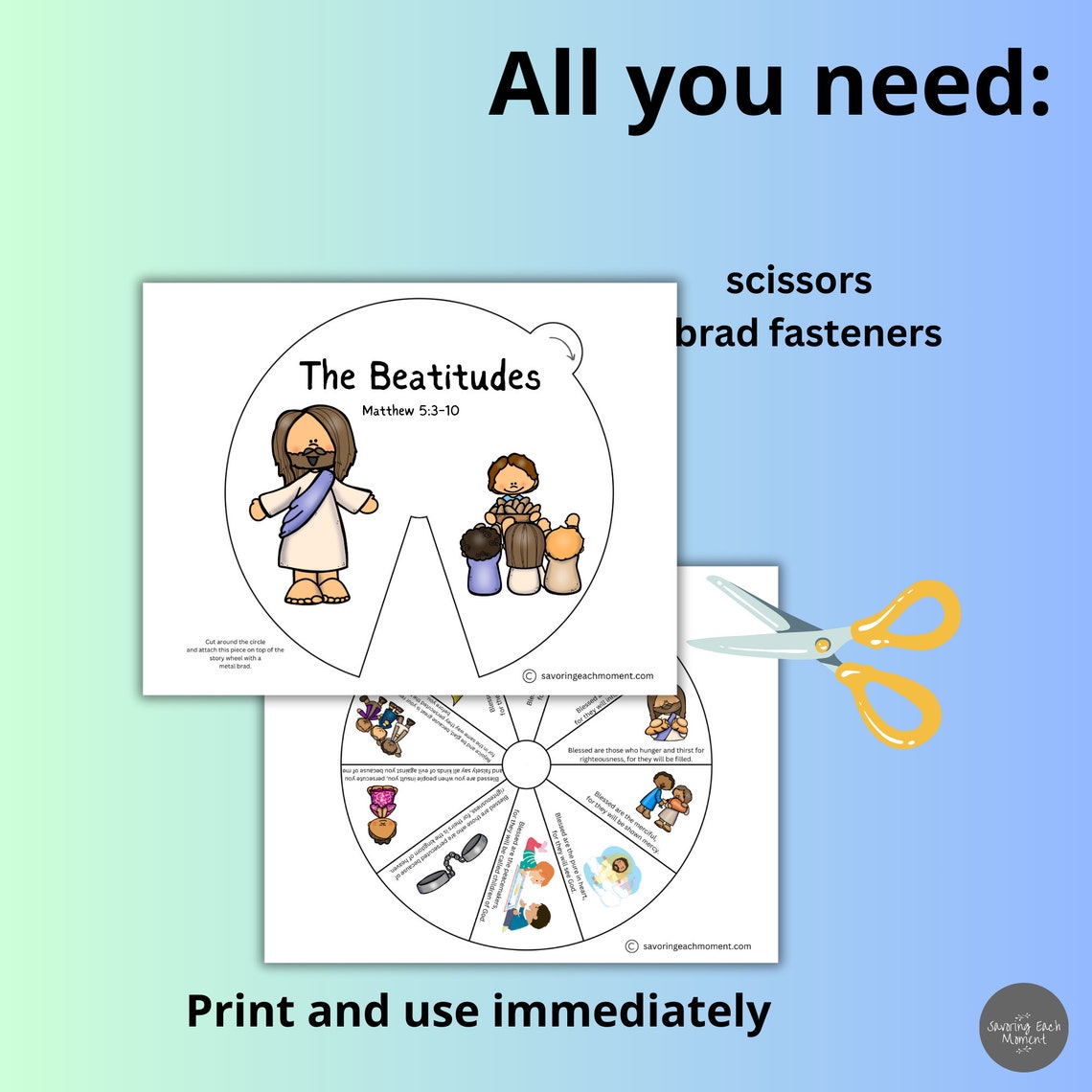 Beatitudes Bible Craft Activities, Bible Activities for Kids, Sermon on ...