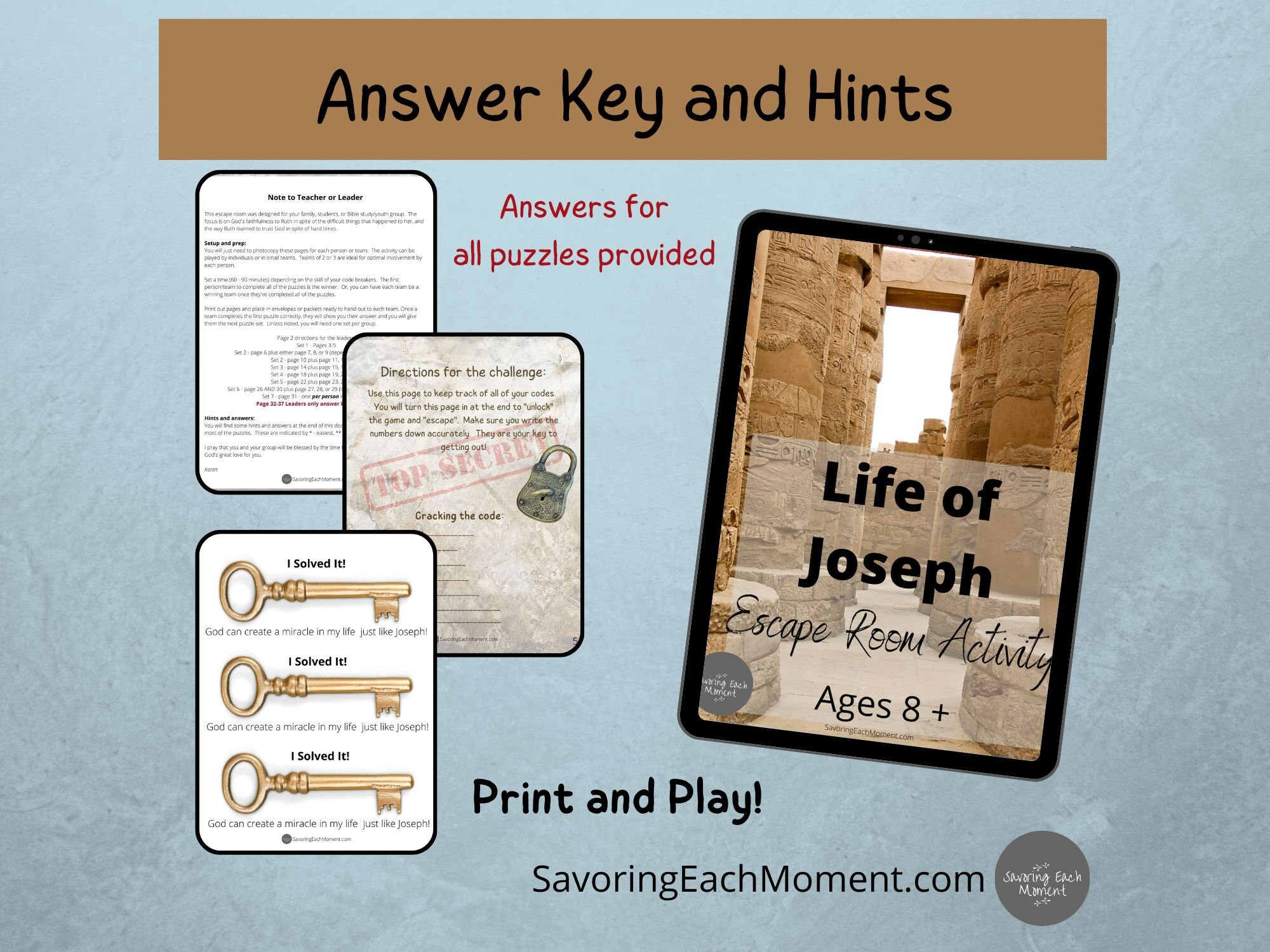 Bible Escape Room Game Youth Group Games Bible Games - Etsy