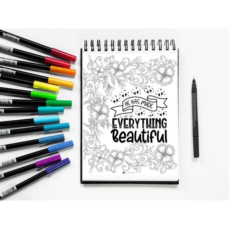 Coloring Book, Praise and Promise, Scripture Coloring Pages, Bible ...