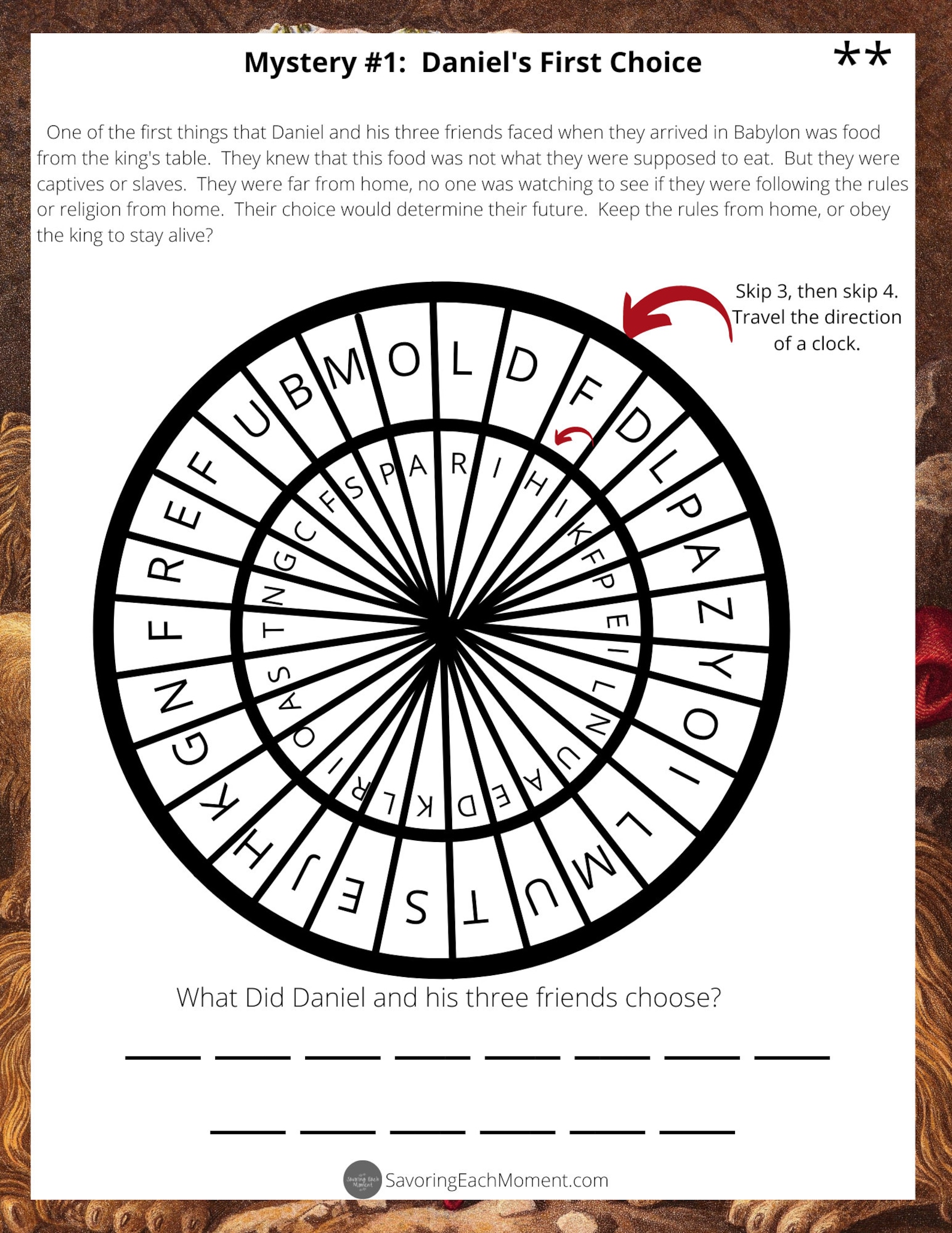 Daniel Printable Bible Escape Room Game | Etsy