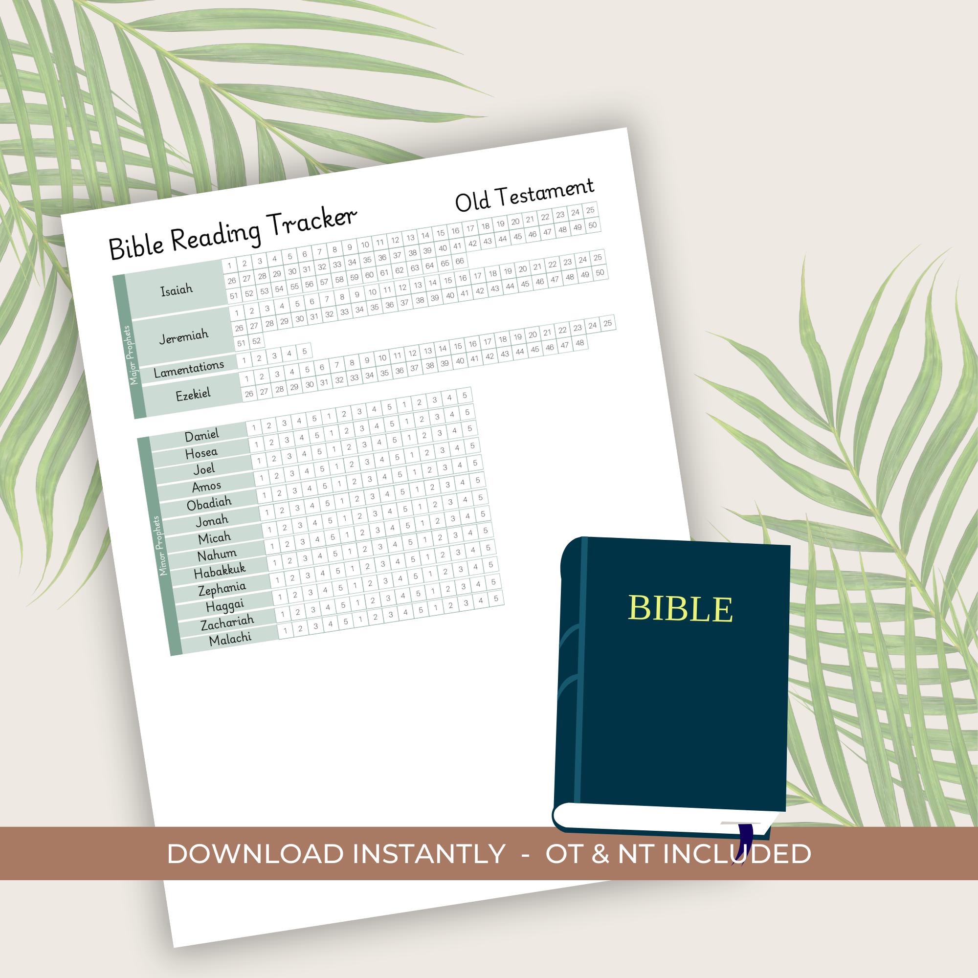 Bible Reading Tracker Printable, Bible Tracker, Bible Reading Log ...