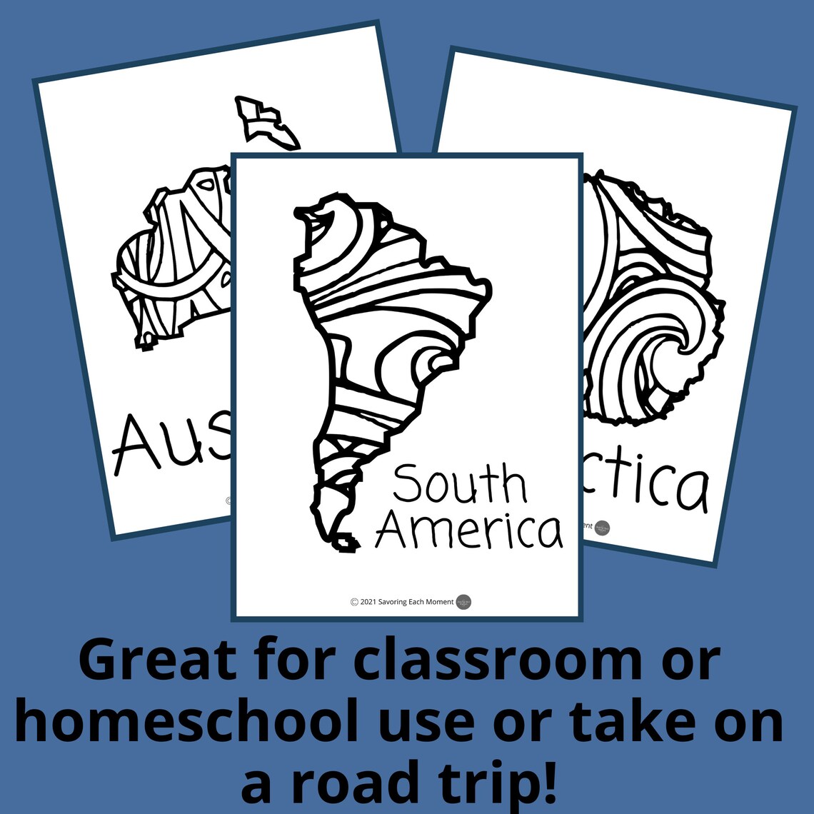 7 Continents Maps, Geography Printable, Geography Coloring Pages, 7 ...