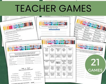 Teacher Trivia Game, Teacher Alphabet Game, Teacher Retirement Game ...
