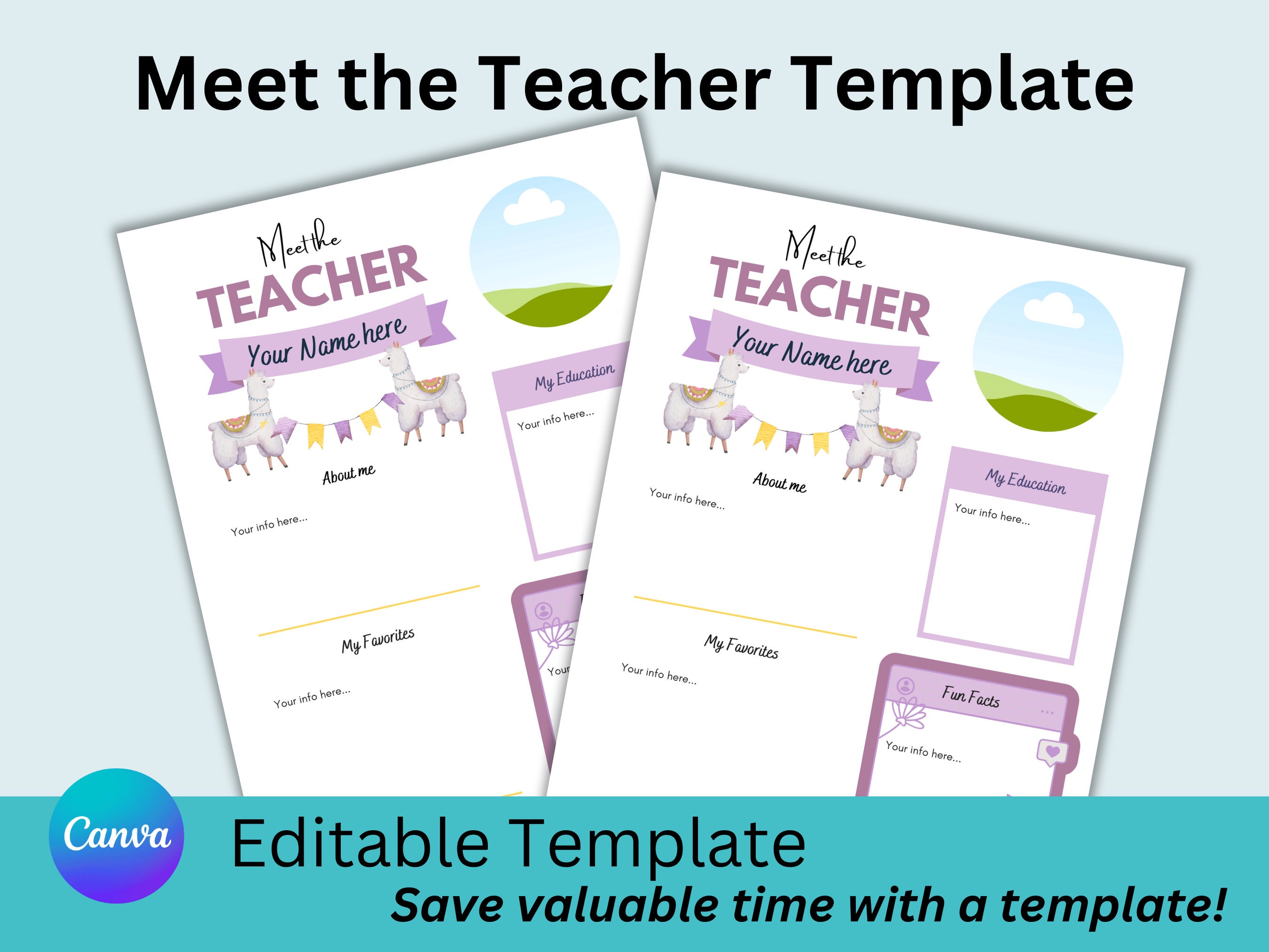 Meet the Teacher Template Back to School Letter All About - Etsy UK