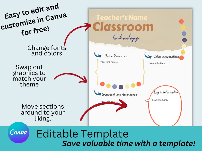 Teacher Newsletter Template Meet the Teacher Editable - Etsy
