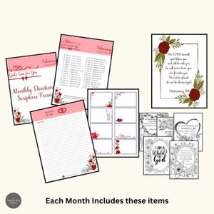 12 Month Scripture Writing Plan Monthly Bible Reading Plan Printable ...