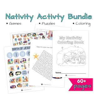 Nativity Story Printable Activity Pages for Kids, Nativity Story Wheel ...