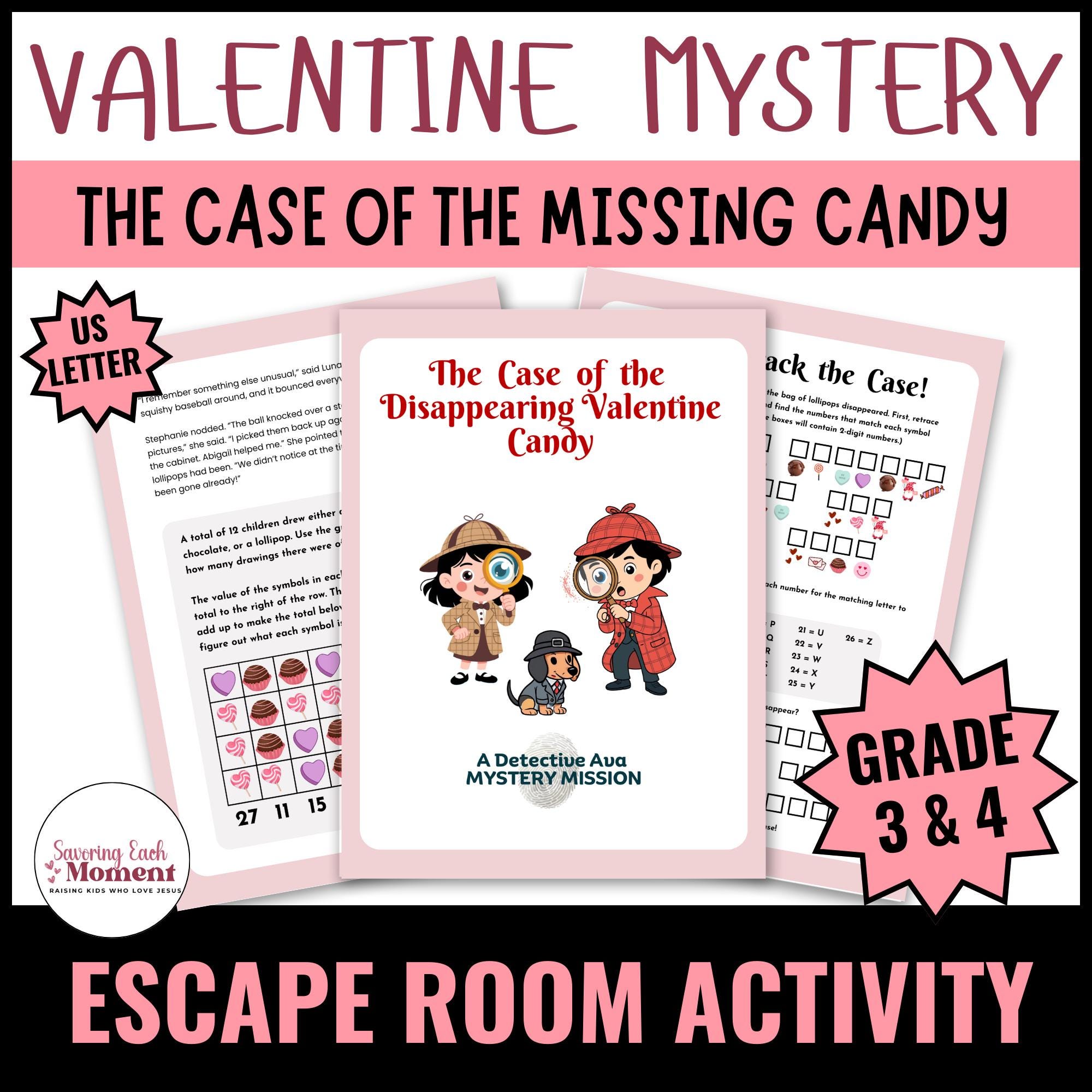 Valentines Day Escape Room for Kids, Printable Party Game, Escape Room ...