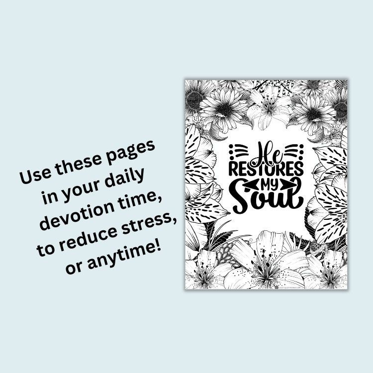 Coloring Book, Praise and Promise, Scripture Coloring Pages, Bible ...