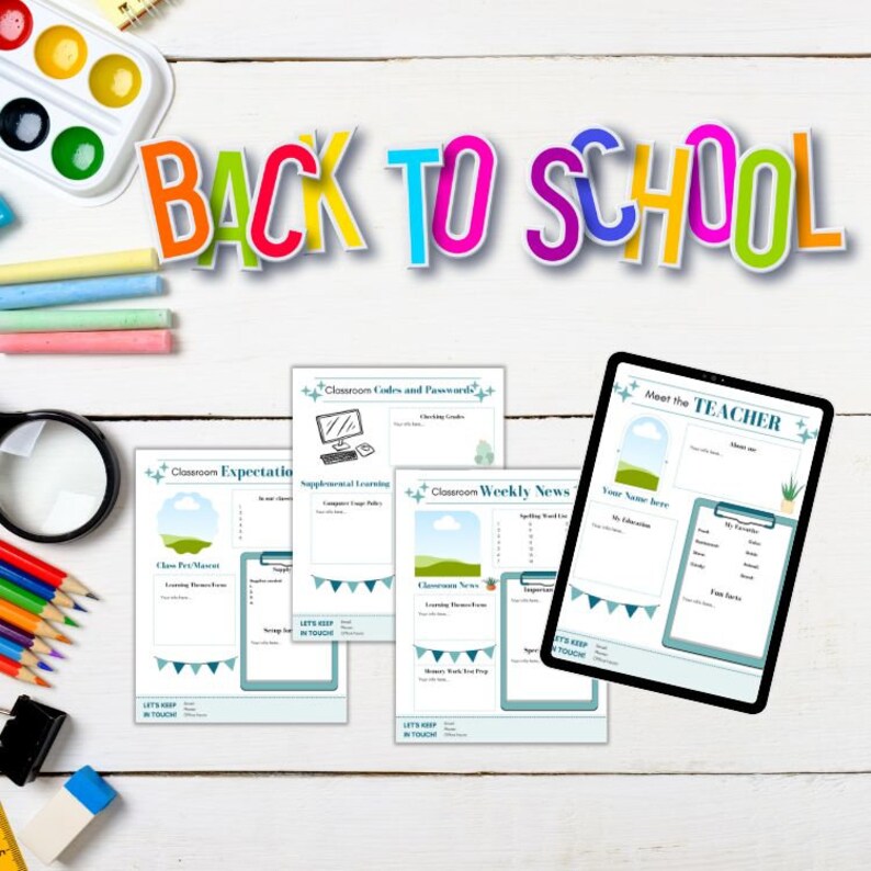 Teacher Newsletter Template, Meet the Teacher Template Canva, Teacher ...