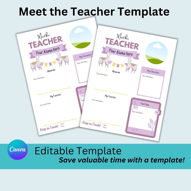 Meet the Teacher Template Back to School Letter All About - Etsy