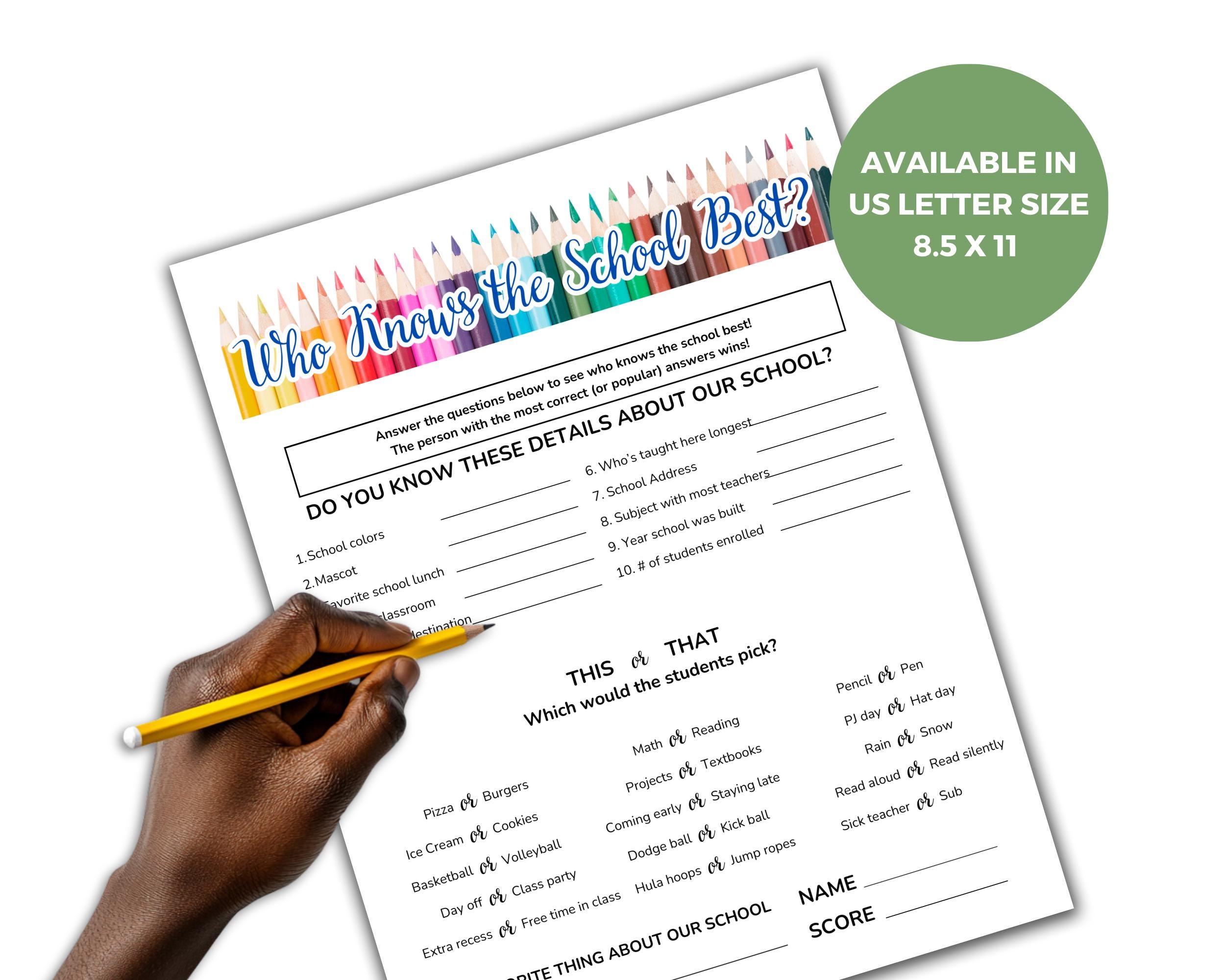 Teacher Trivia Game, Teacher Alphabet Game, Teacher Retirement Game ...