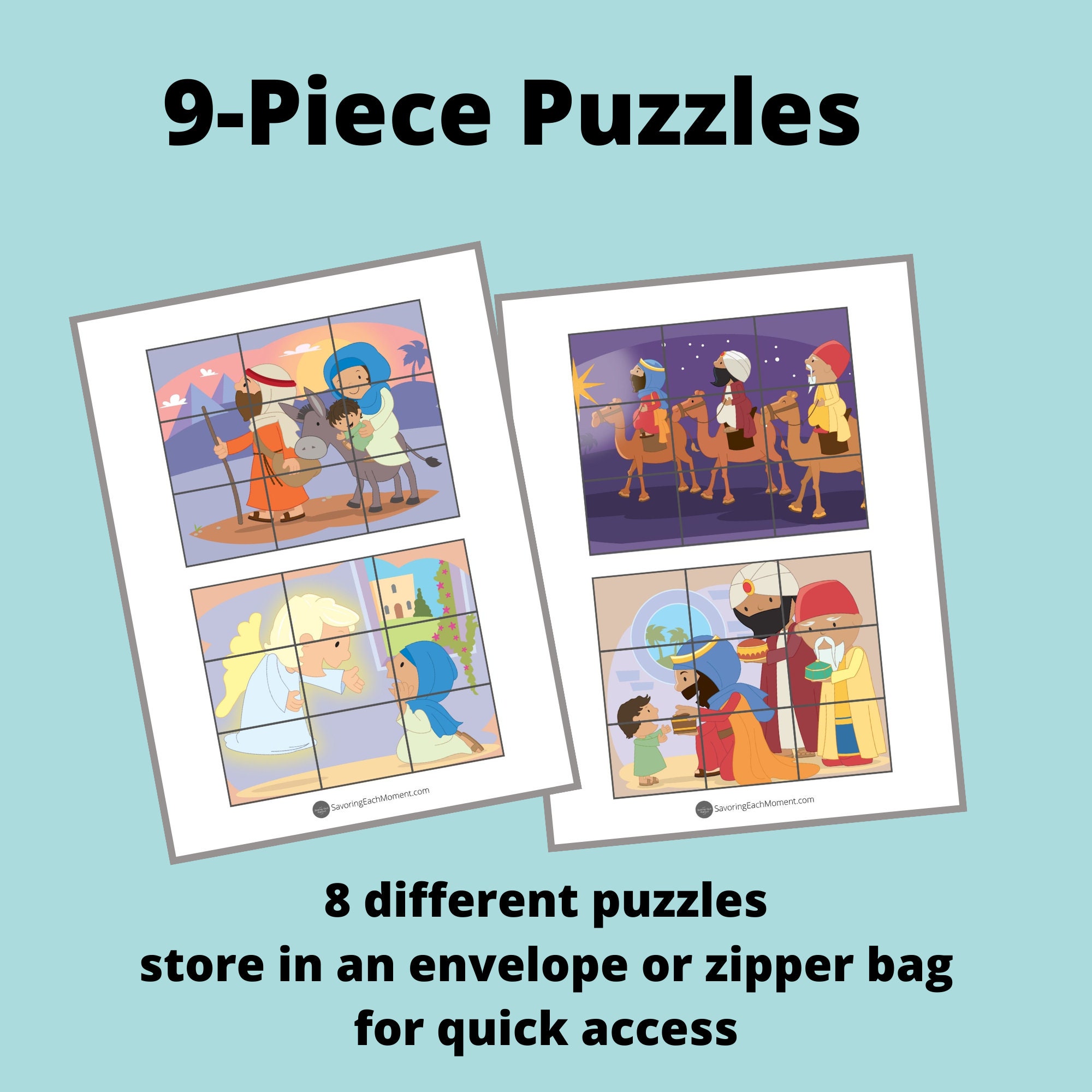 The Christmas Story for Kids Printable Activity Bundle, Bible Story ...