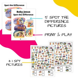 Baby Jesus Nativity Printable Bundle, the True Story Nativity Coloring ...