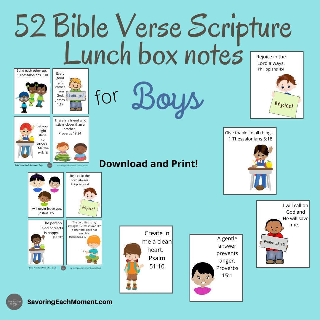 Lunch Notes For Boys