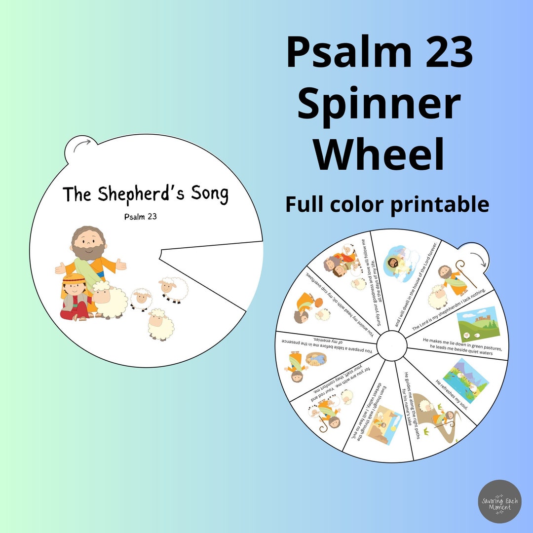 Psalm 23 Sunday School Craft, Printable Bible Activity, Kids Bible ...