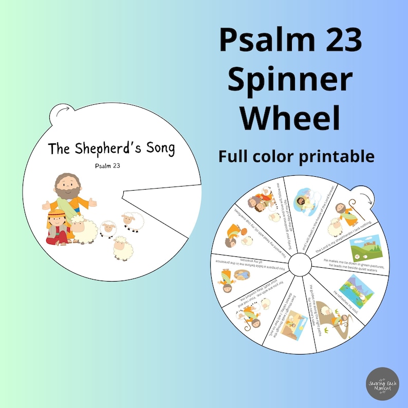 Psalm 23 Sunday School Craft, Printable Bible Activity, Kids Bible ...