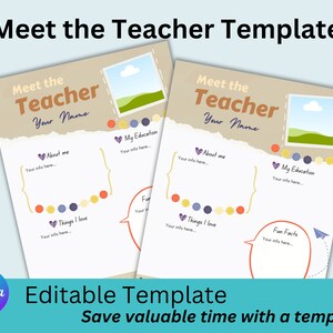 Teacher Newsletter Template Meet the Teacher Editable - Etsy